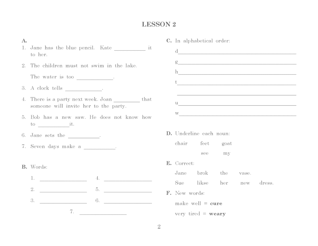 Spelling Workbook 1 - The Carden Educational Foundation