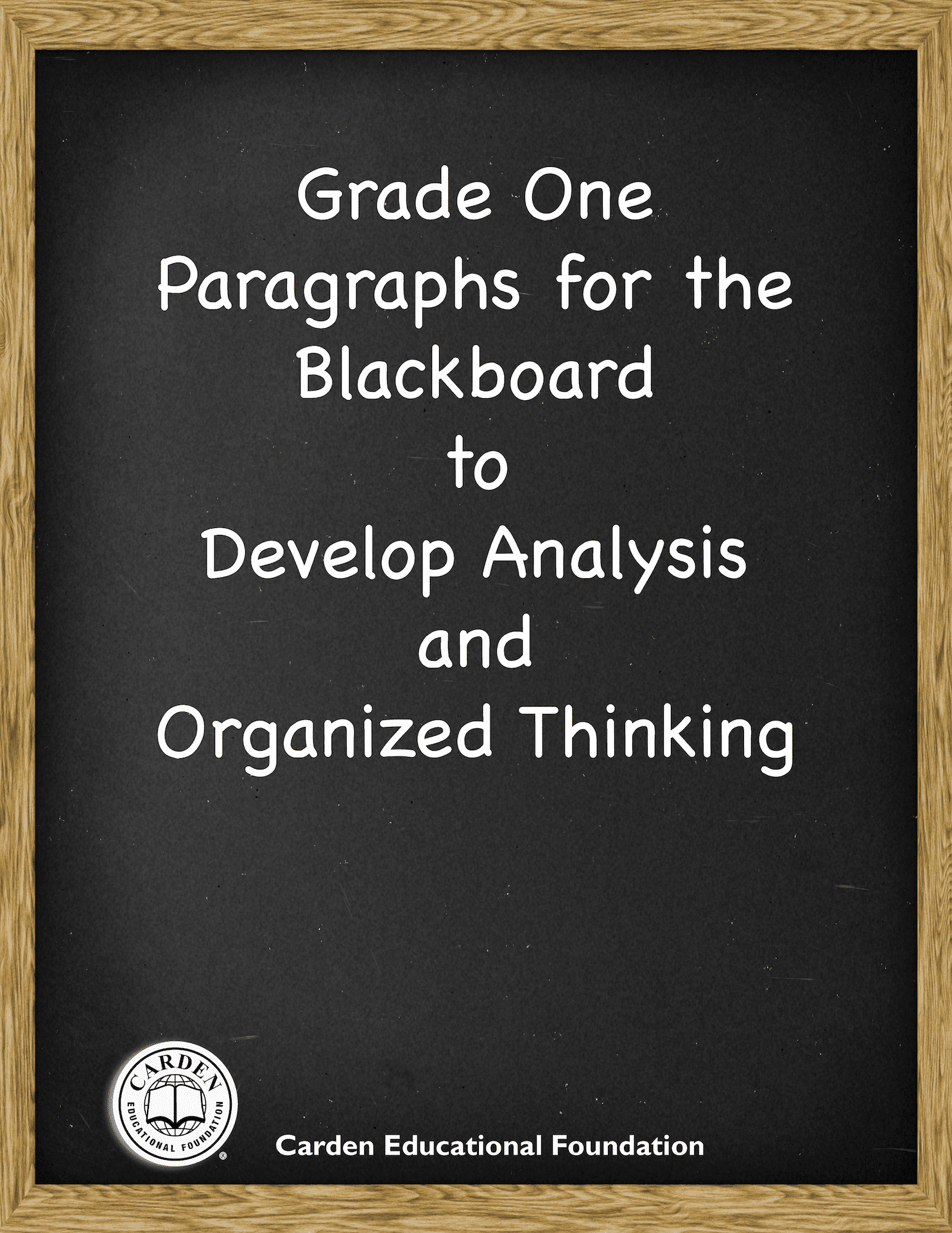 Grade One Paragraphs - The Carden Educational Foundation