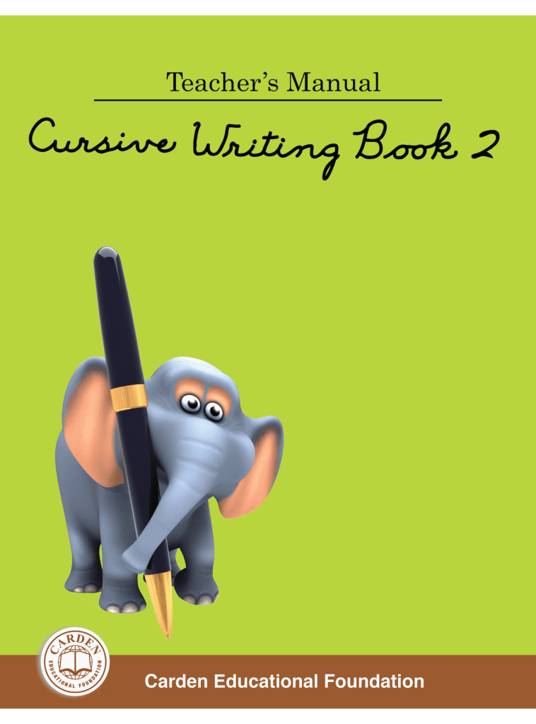 Teacher's Manual - Cursive Writing Book 2 - The Carden Educational ...
